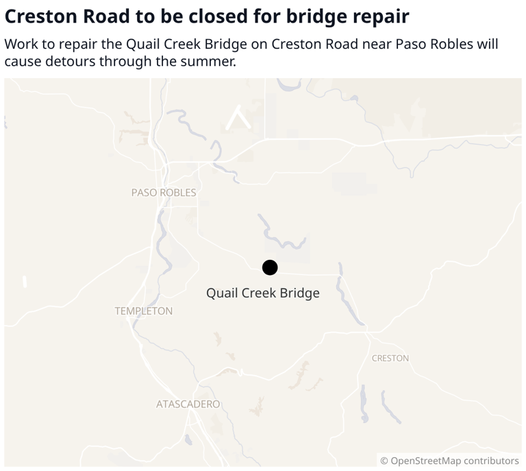 SLO County bridge to close for repairs. That will mean a detour for drivers
