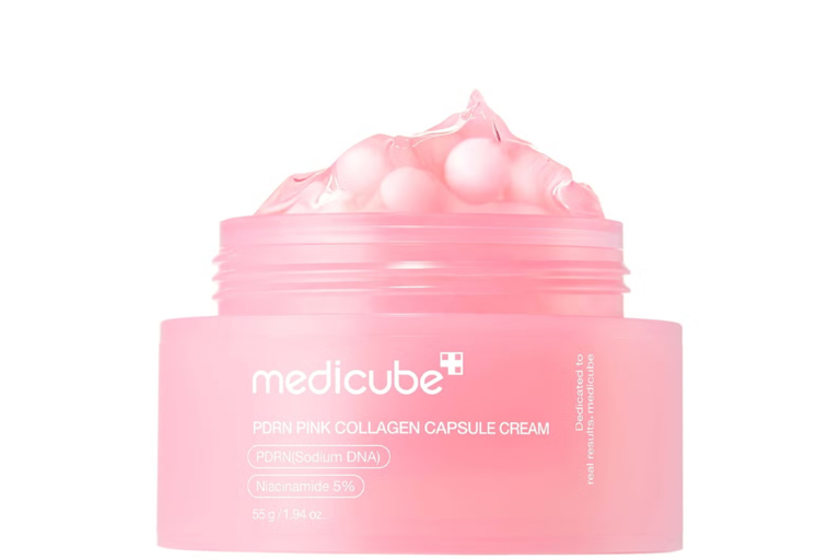 This Medicube PDRN cream gives skin a subtle plumping effect