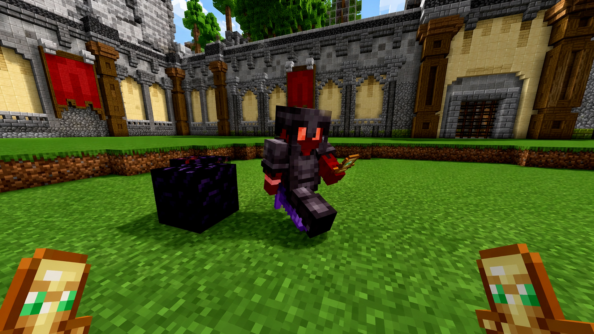 Learning advanced elytra and mace combat mechanics in Minecraft