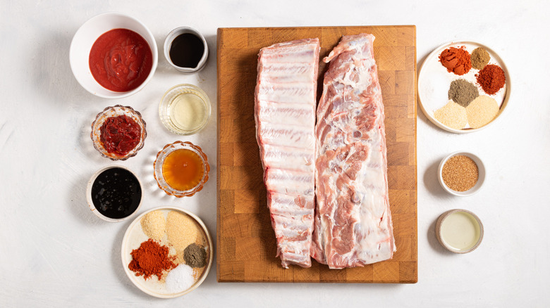 Oven-baked BBQ baby back ribs with homemade sauce recipe