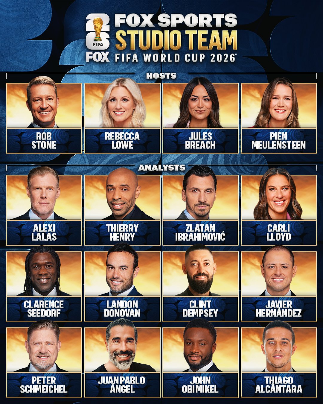 FOX Sports unveils full studio team lineup for 2026 FIFA World Cup