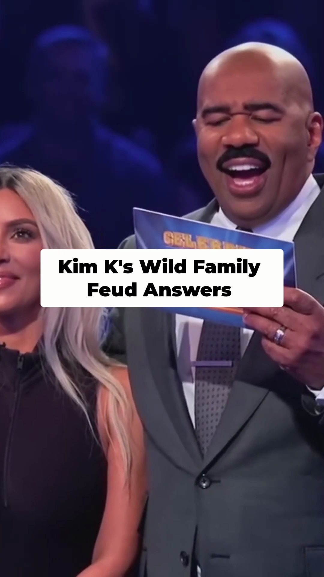 Kim Kardashian wows Steve Harvey on Celebrity Family Feud