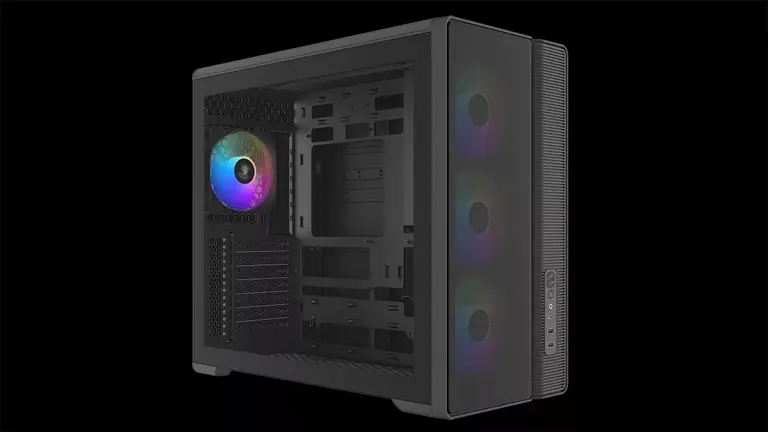 SAMA S50 compact ATX case packs 410mm GPU clearance and four ARGB fans ...