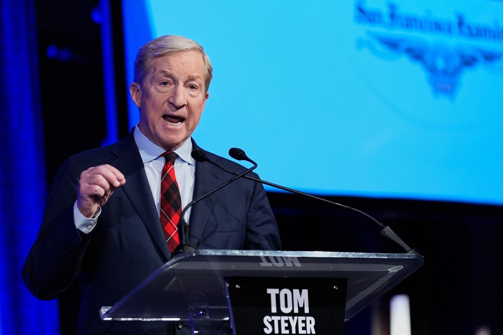 Tom Steyer gives middle finger to Mark Zuckerberg over contribution in ...