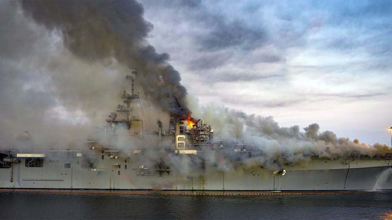 The fire that destroyed a $4 billion warship and the sailor accused of ...