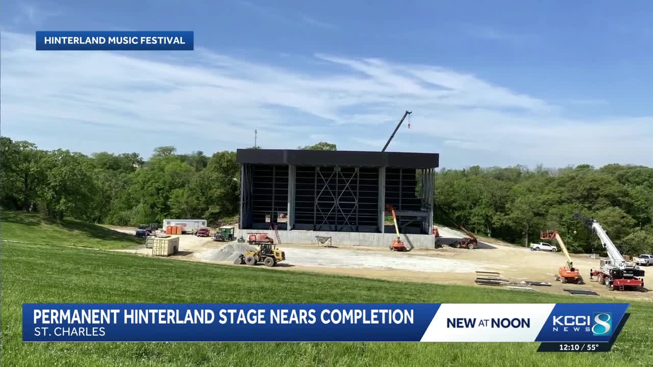 Work continues on new outdoor stage at Hinterland Music Festival