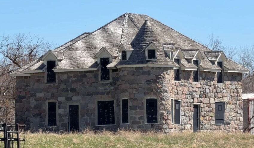 Only castle on record in North Dakota along Turtle Mountain Scenic Byway