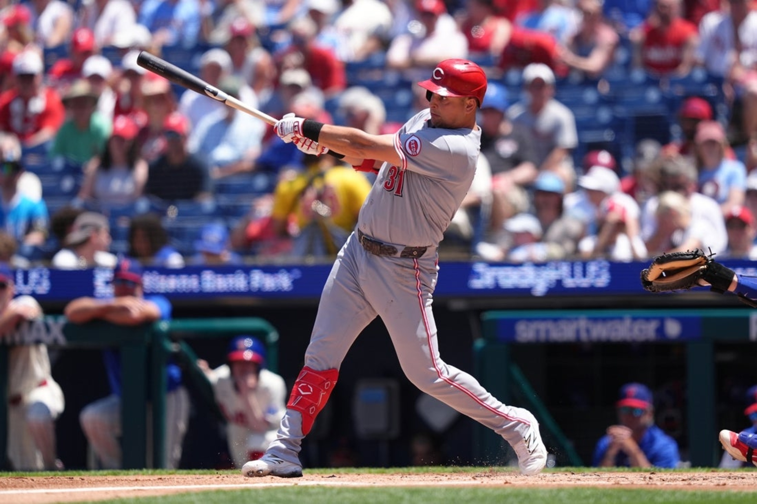 Nathaniel Lowe doubles twice, drives in three as Reds topple Phillies