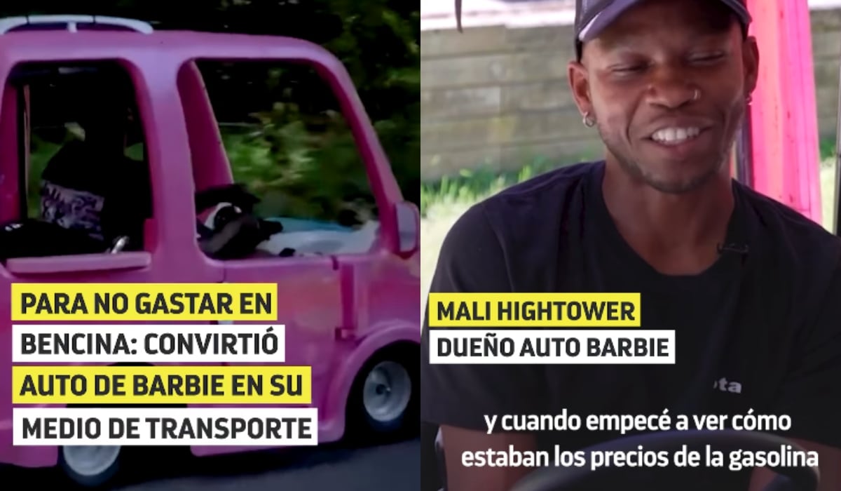 Hombre se vuelve viral tras convertir un automóvil de Barbie en su ...