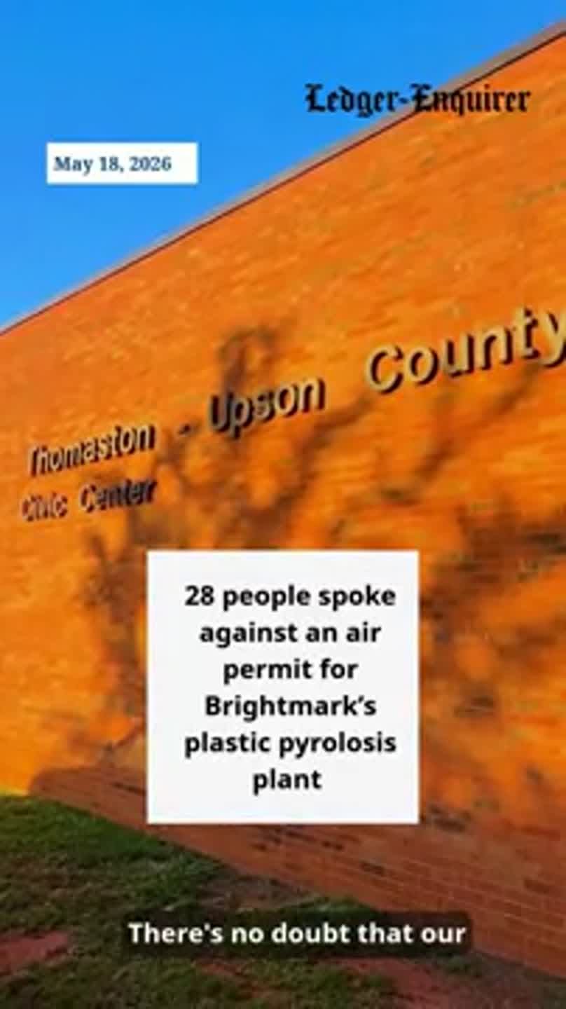 Upson County citizens voice concerns about proposed Brightmark plastic ...