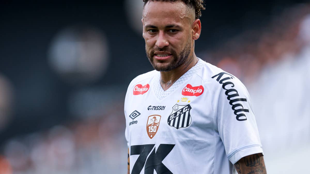 Why is Neymar not playing tonight for Santos vs San Lorenzo?
