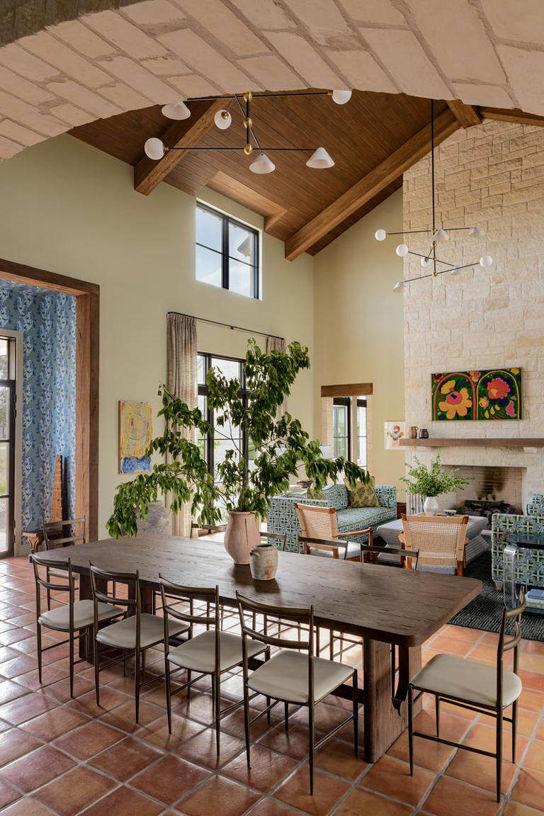 Designed for a fabric showroom owner, this pattern-packed Texas home ...