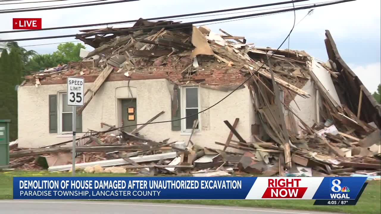 Lancaster County home demolished after foundation shift