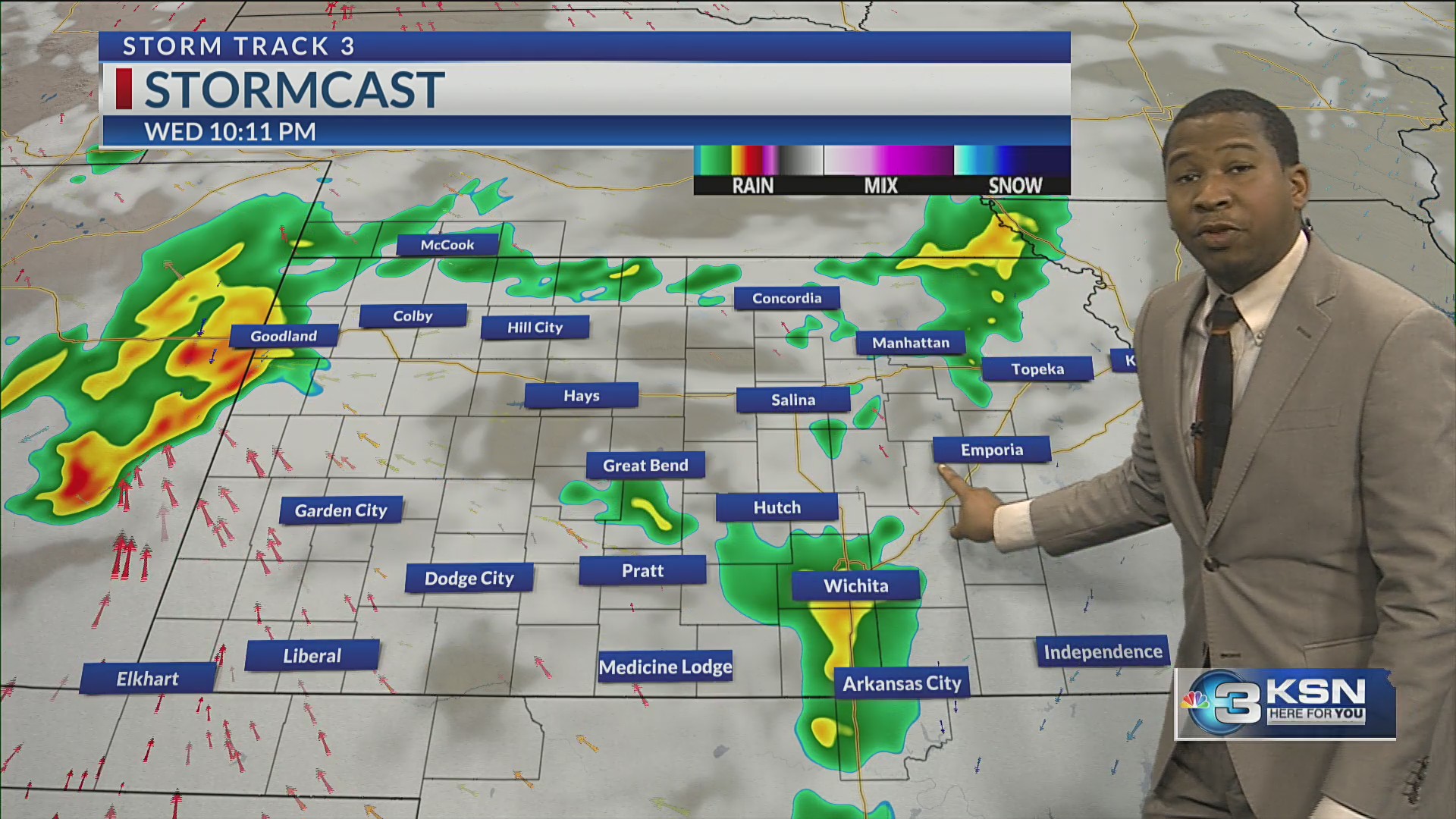 Wednesday noon forecast