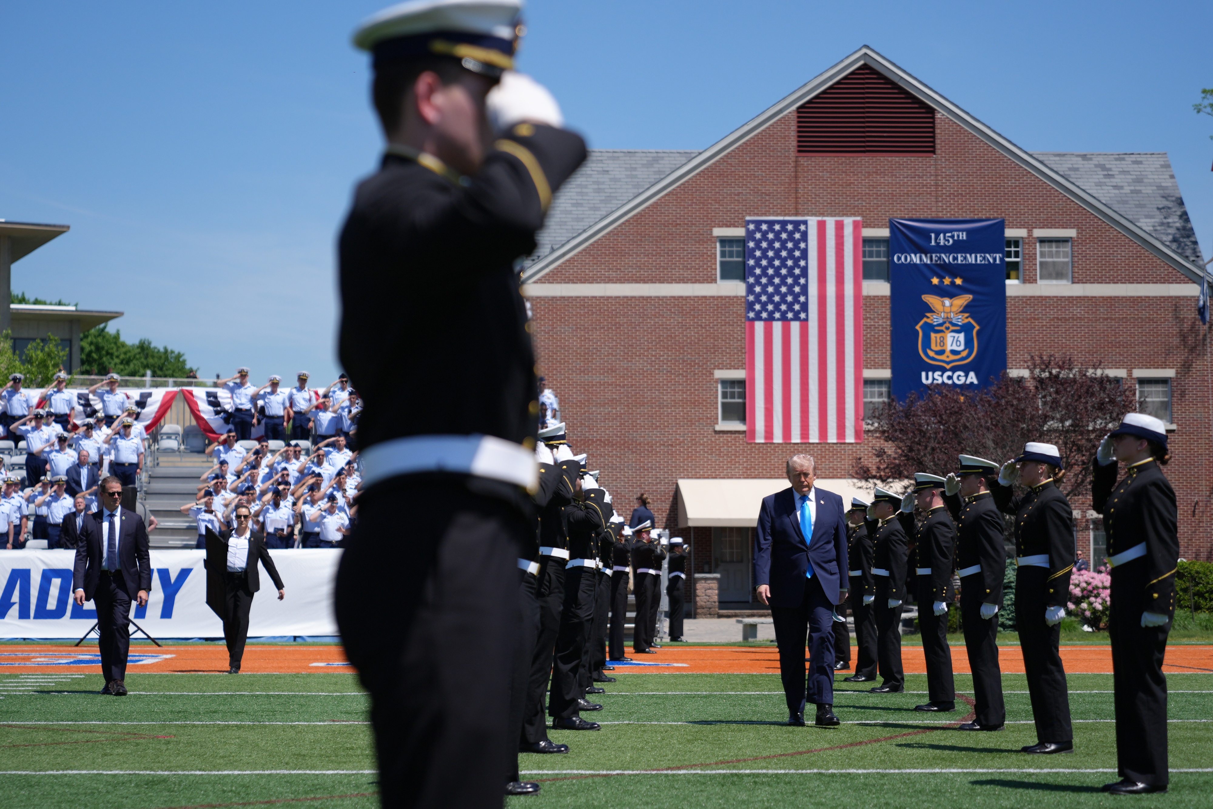 At Coast Guard commencement, Trump tells grads to lead 'national ...