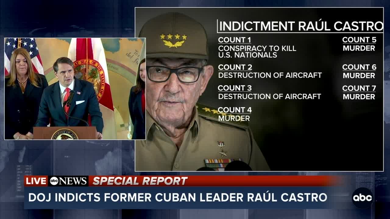 ABC News special report: DOJ indicts former Cuban leader Raul Castro