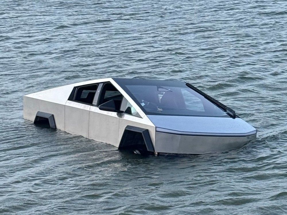 Man charged after driving Cybertruck into lake to test 'Wade Mode'