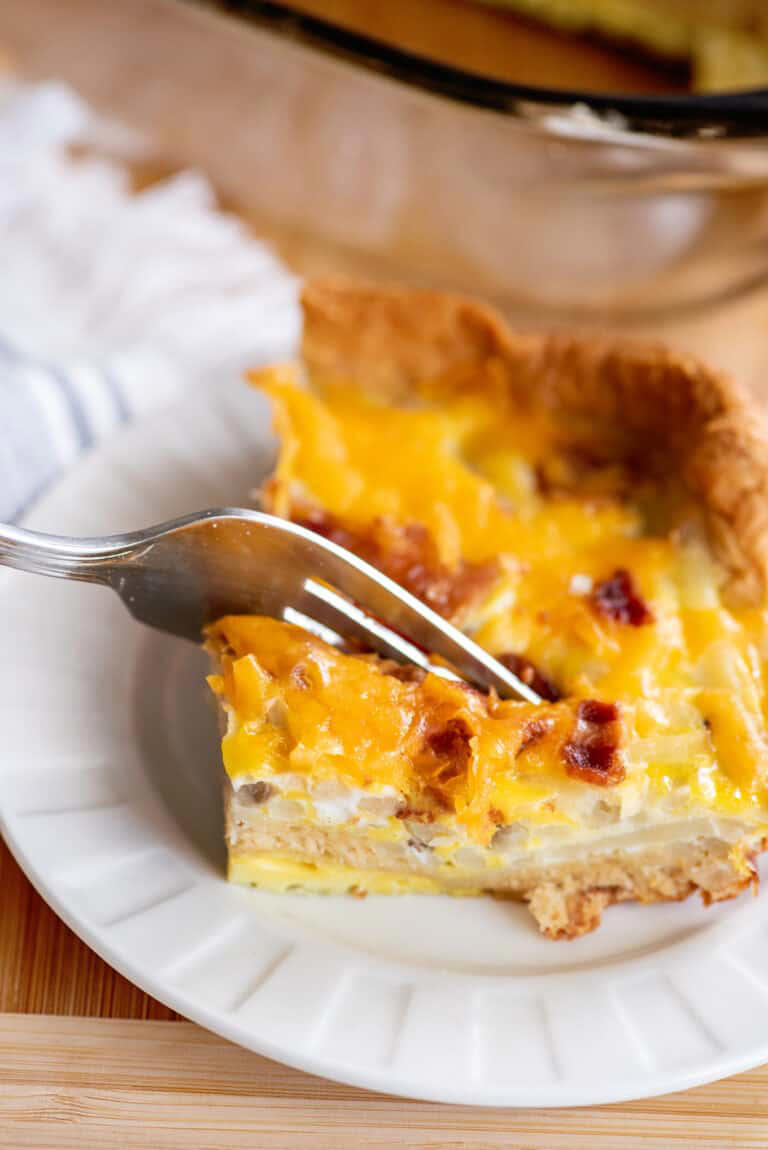 This bacon breakfast casserole is the ultimate morning comfort food