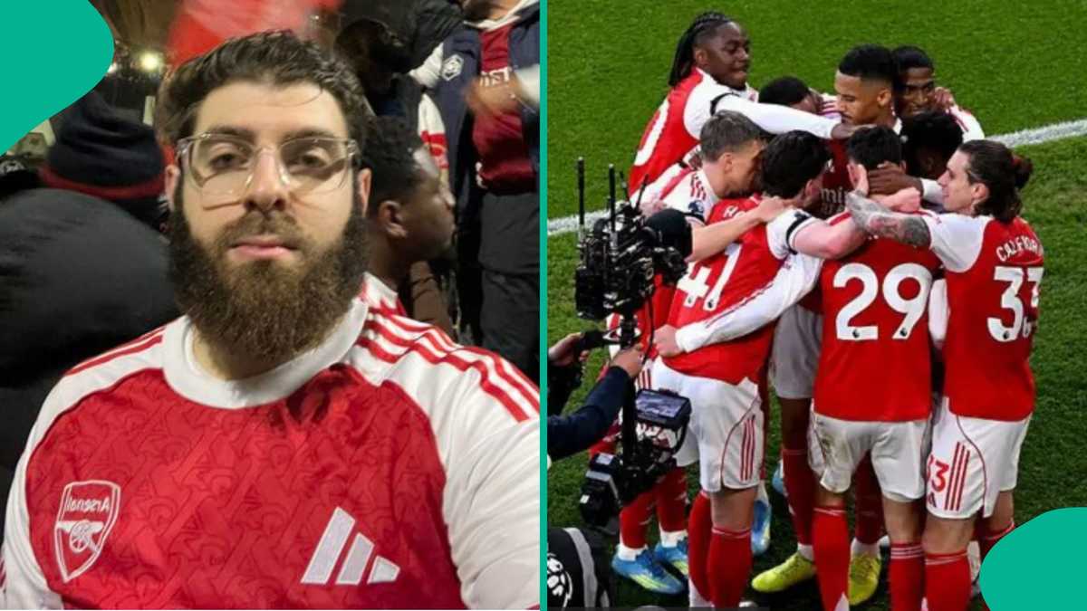 Man who supported Arsenal for 20 years shares throwback, celebrates EPL ...