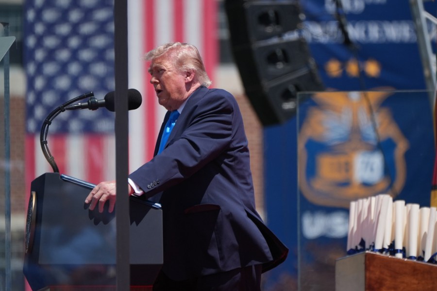 Watch: President Trump delivers Coast Guard Academy commencement speech ...
