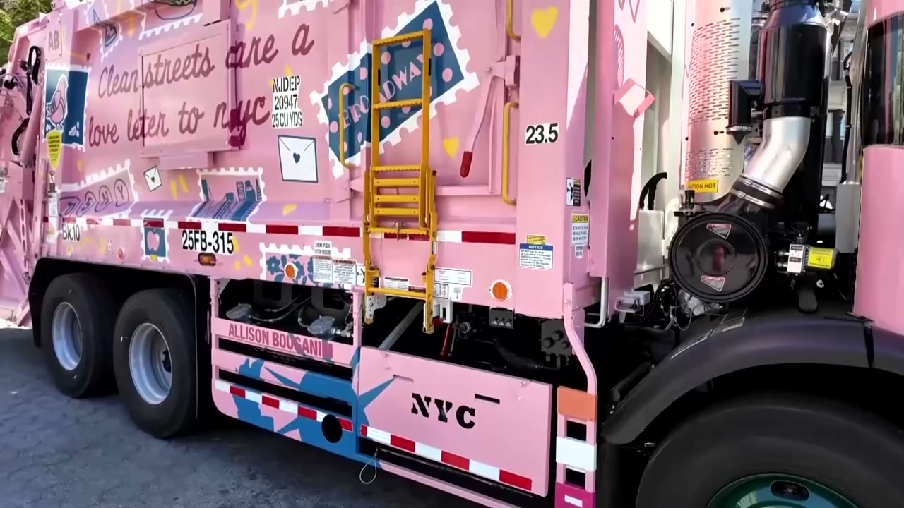 Art transforms NYC garbage trucks into mobile murals