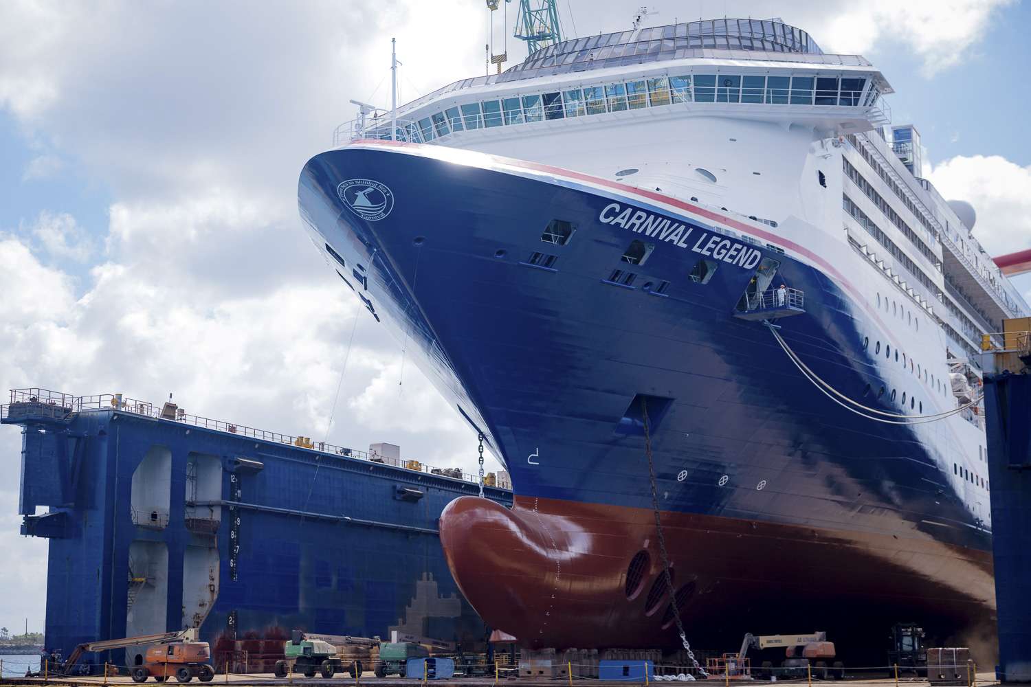 Carnival cruise ship emerges from dry dock with new design element ...