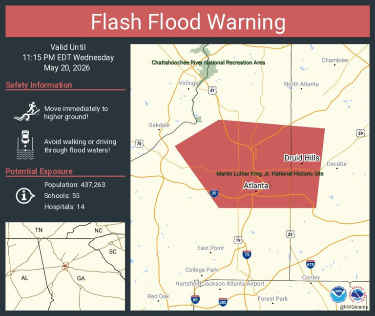 Flash flood warning as hundreds of thousands at risk: "Life threatening"
