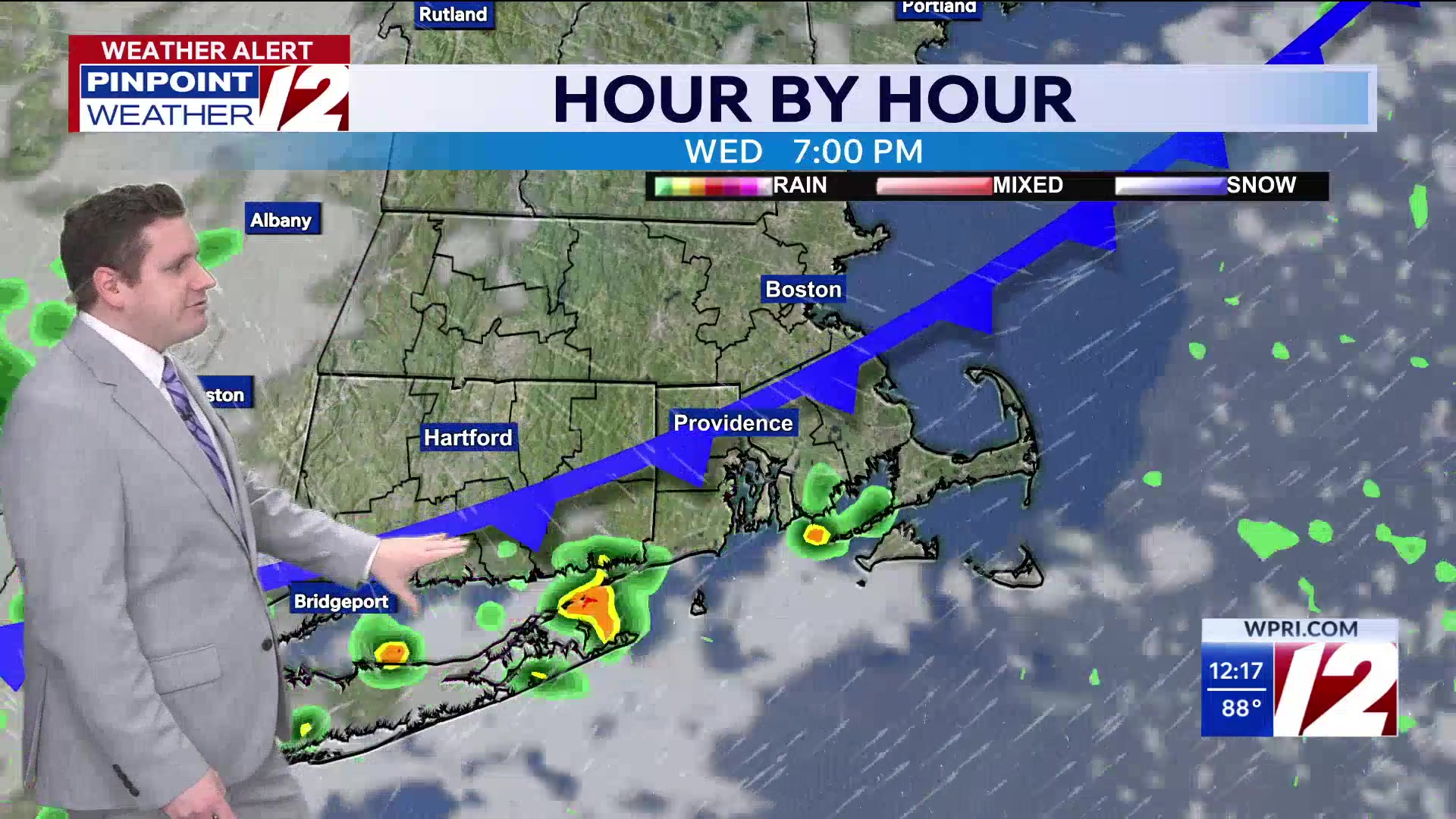 WPRI 12 weather forecast 5/20/26: Hot, humid, late t'storms today; much ...