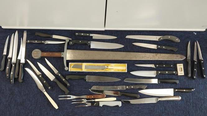 Sword handed in to police station knife amnesty