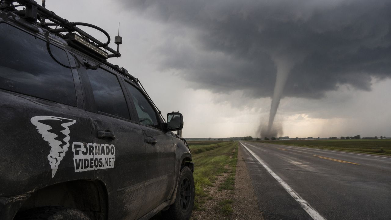 Rare stovepipe tornado caught on camera over Nebraska tonight