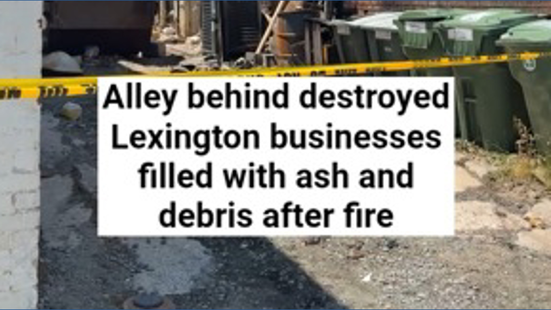 Fire damage evident from behind Shoto’s and the Candy Factory in Uptown ...