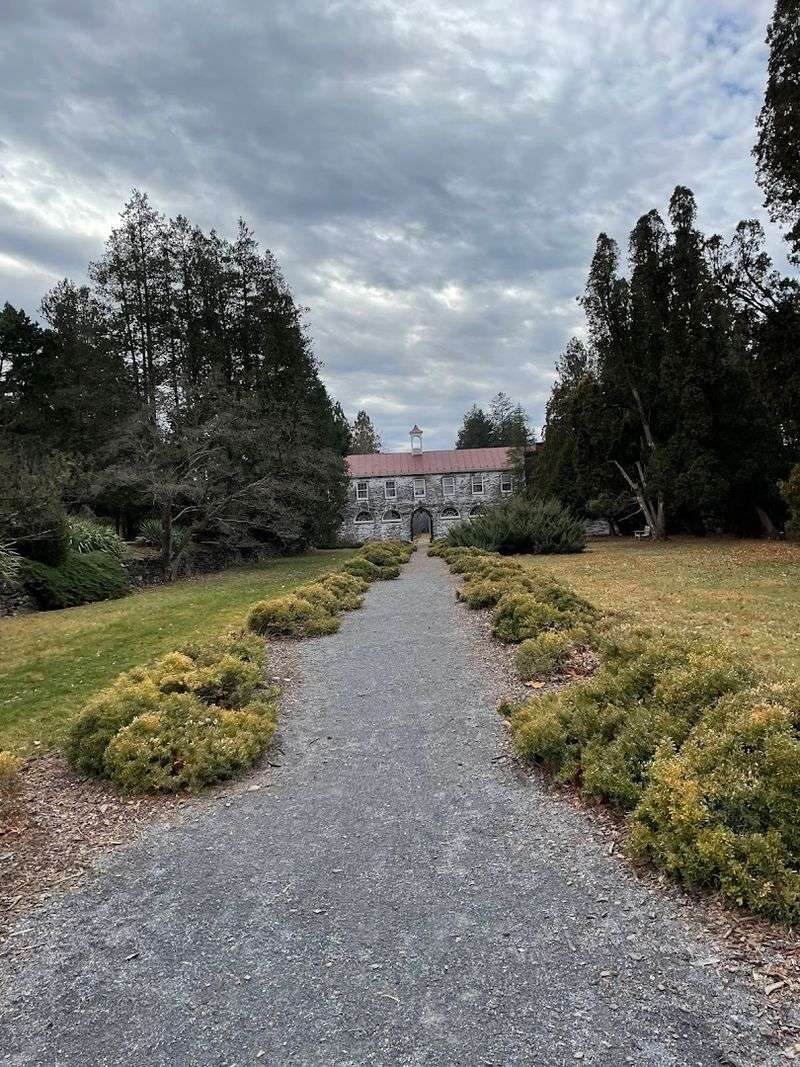 This Virginia arboretum has a small stone tower overlook with seriously ...