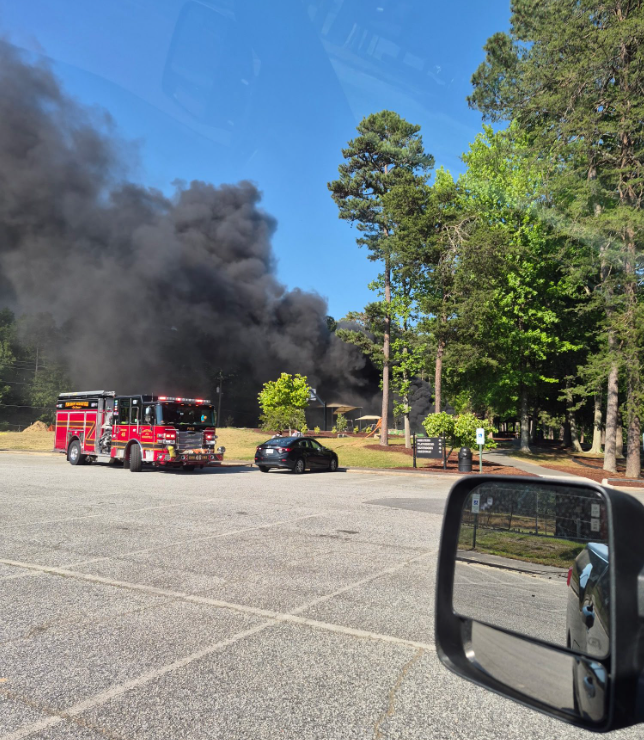 Portion of Jamestown Park closed after fire, city officials say