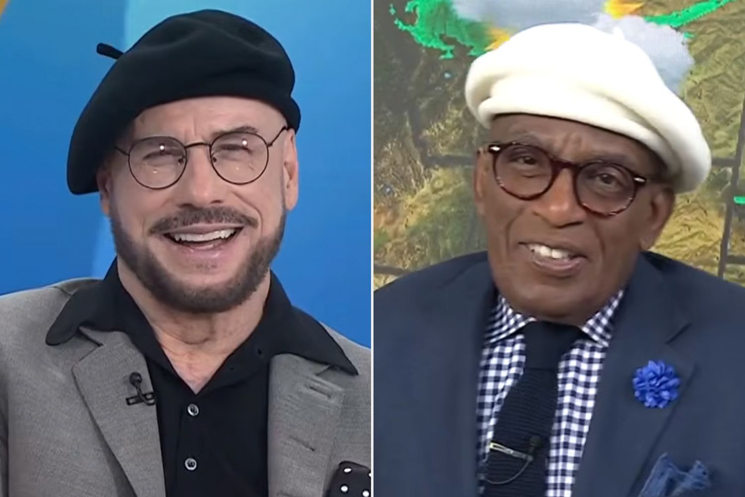 Beret fever: Al Roker surprises John Travolta by joining in on his ...