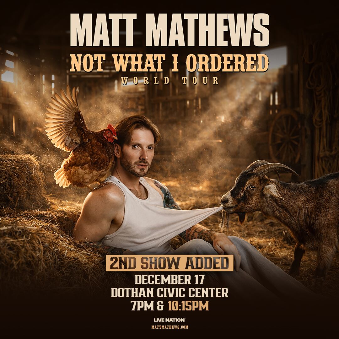 A second show in Dothan has been added for Matt Mathews comedy tour