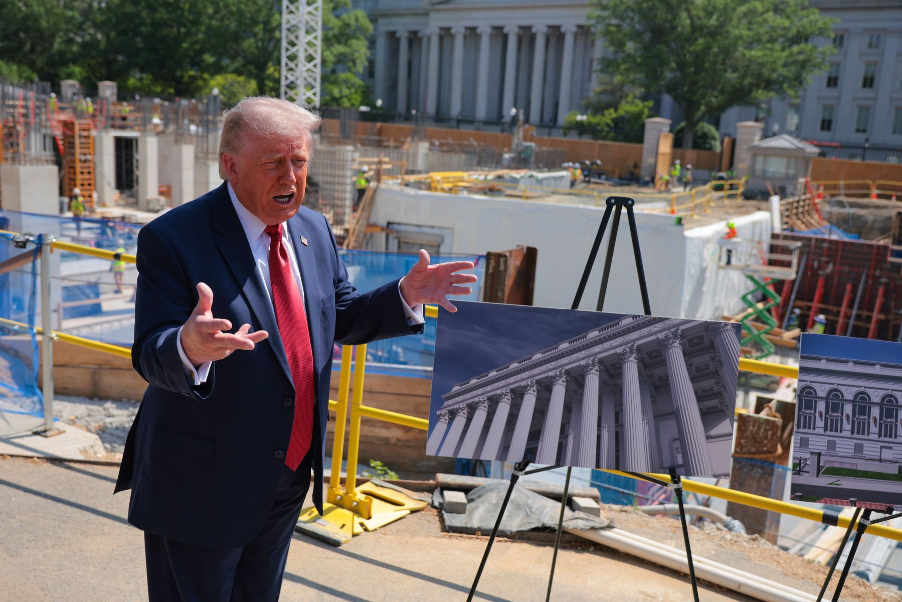 Trump promises "drone empire" on top of his White House ballroom roof