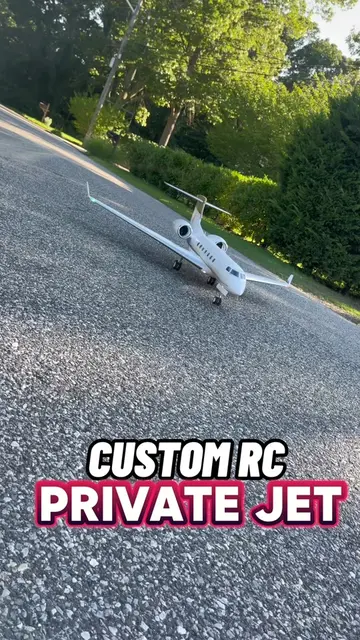 My custom RC jet took a ride on a real private jet