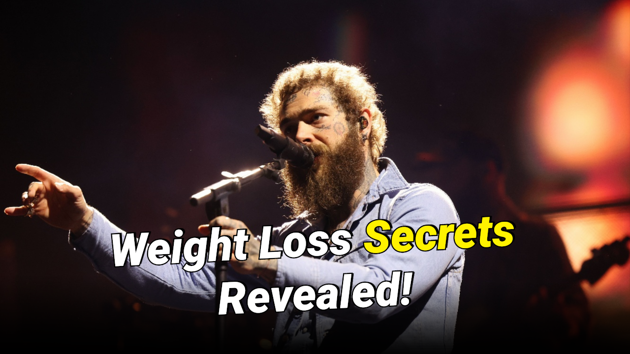 Post Malone shows off his 60-lb weight loss in a denim outfit during ...