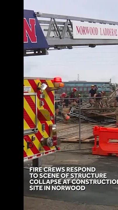 No one hurt after construction site collapse in Norwood