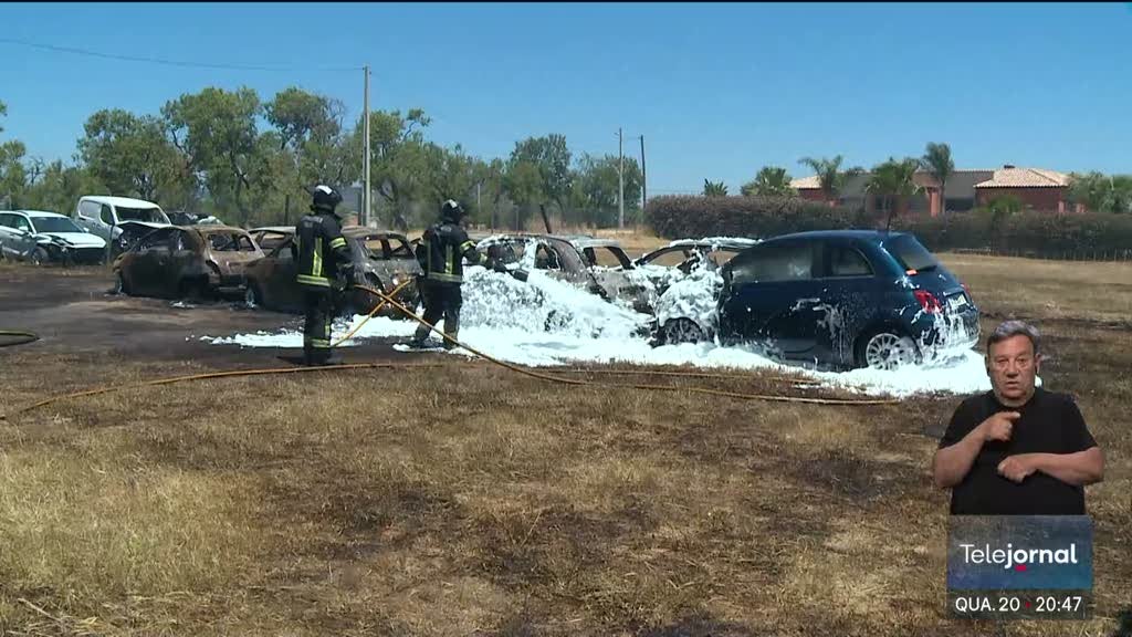 Incêndio em Faro destruiu várias viaturas