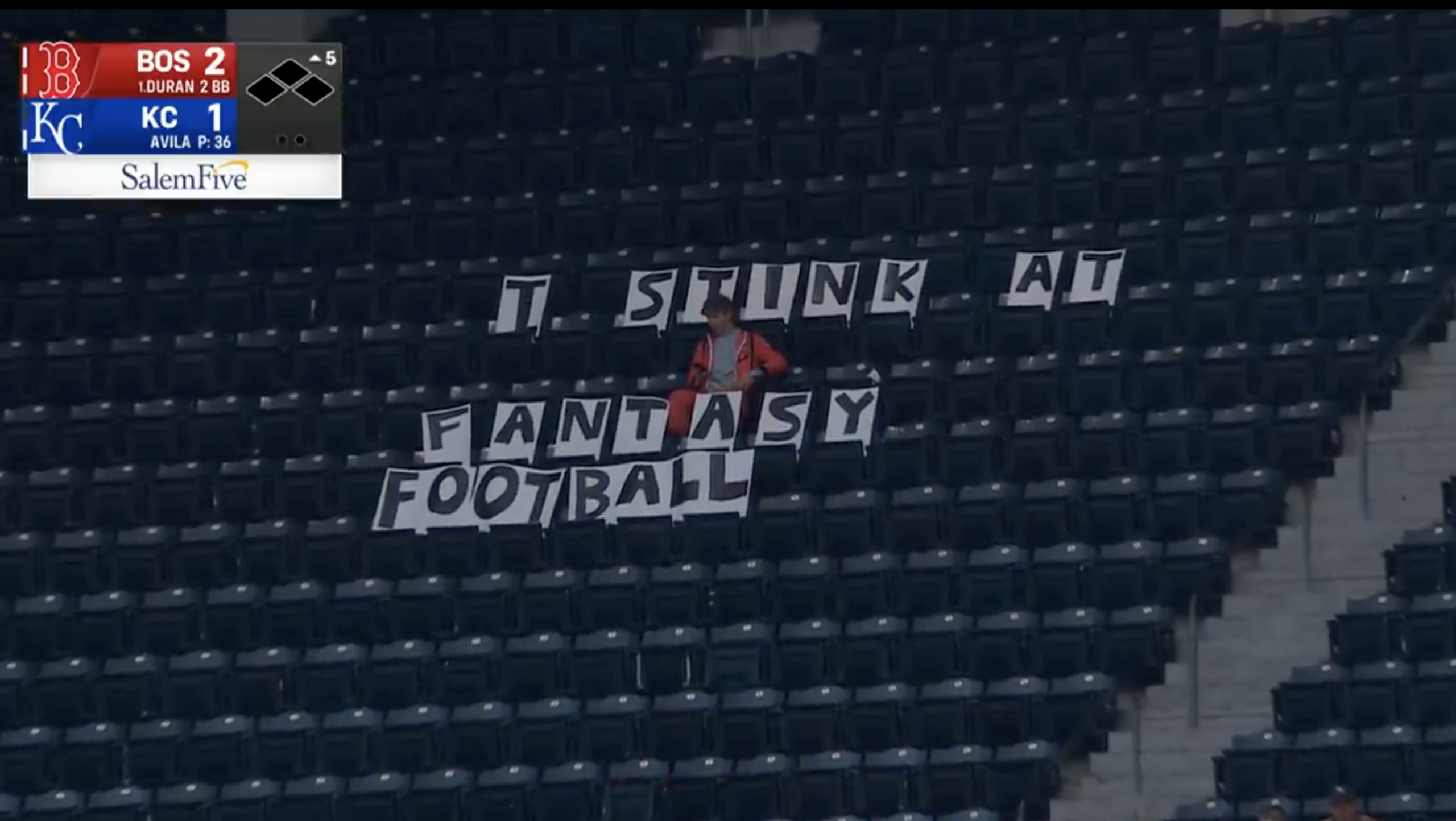 ‘I stink at fantasy football’: Fan at Red Sox game goes viral with ...