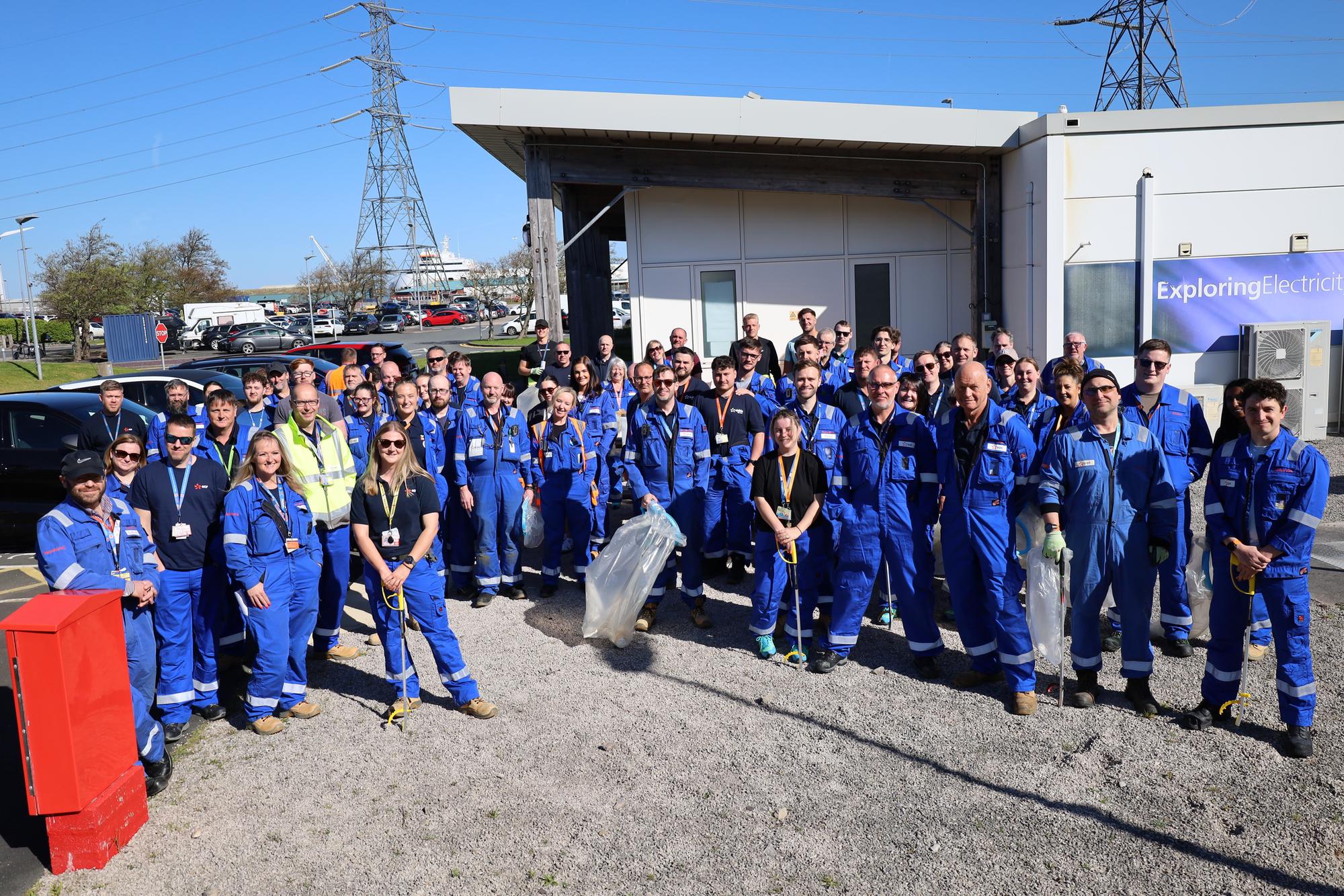 Heysham Power Station team take on big clean-up at nature spot