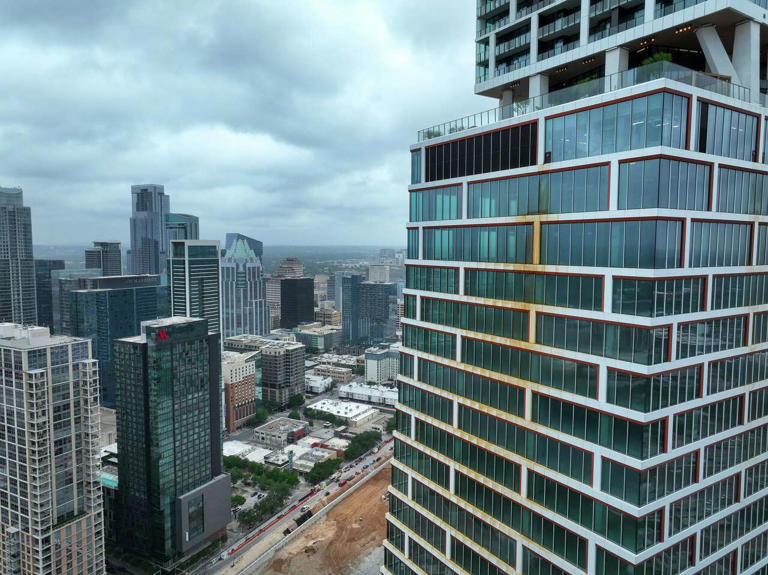 Rust-colored stains have marred Texas' tallest building in Austin. Here ...