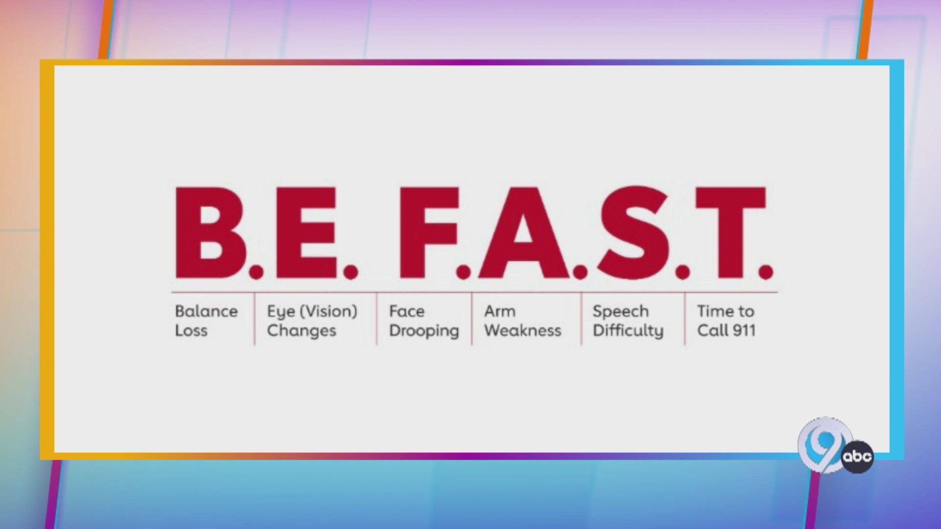 Spot the signs of a stroke: BE FAST