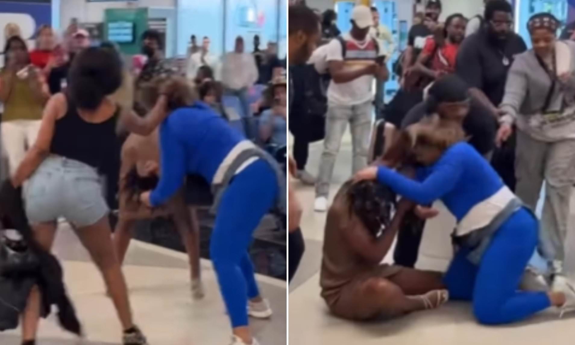 Rowdy female passengers descend into all-out brawl at Philadelphia ...