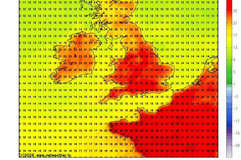 Ireland hot weather maps reveal exact counties set for 2026's warmest ...