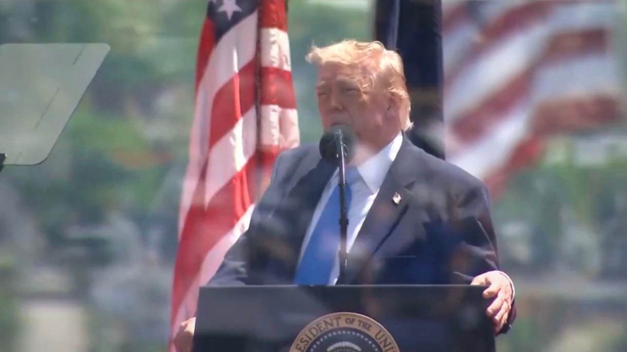 Trump sparks health concerns after POTUS appears to slur words and lean ...