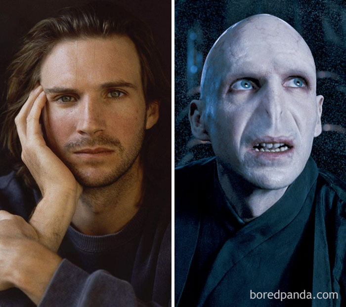 34 incredible pics of actors before and after applying movie makeup