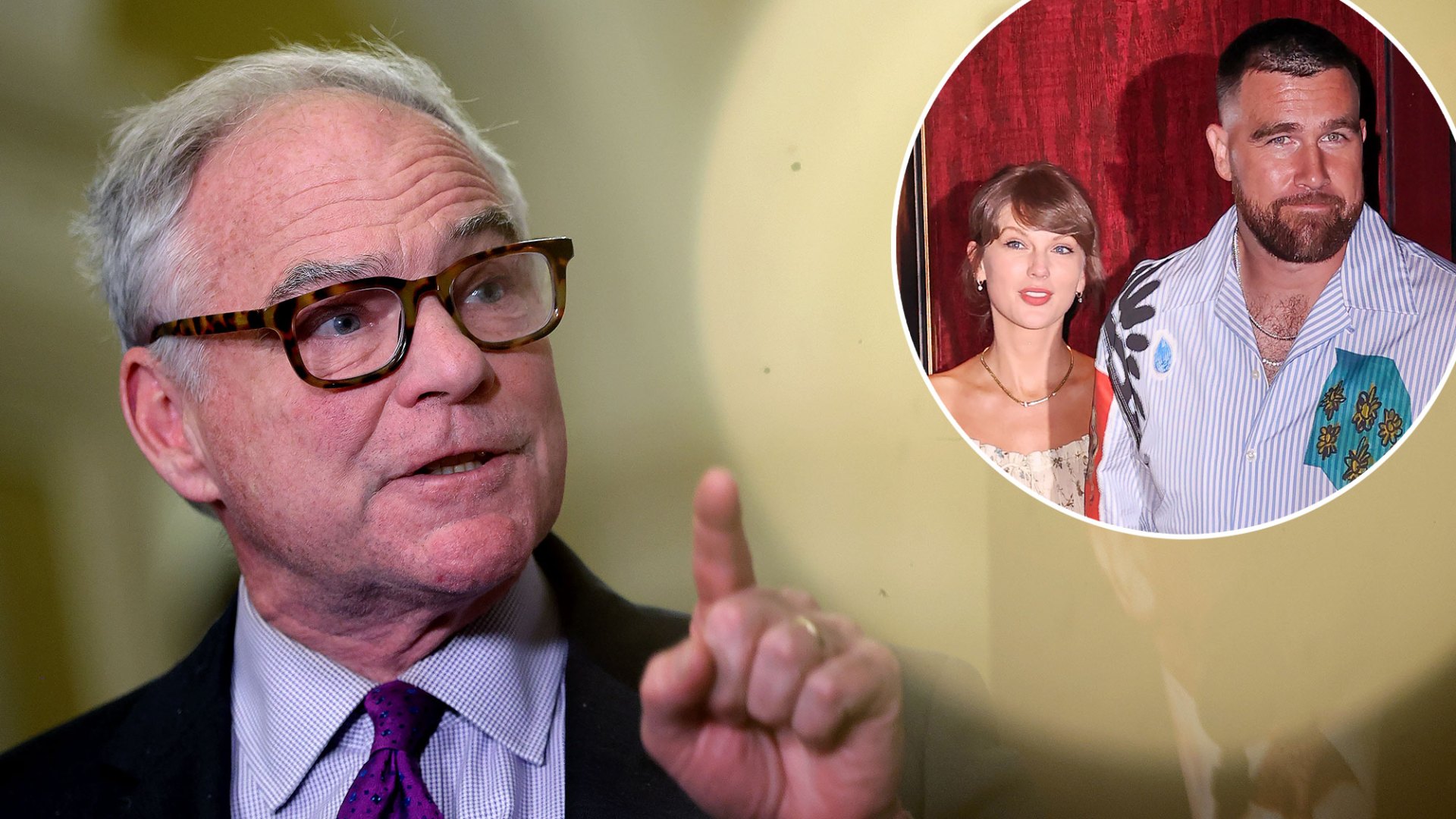 Sen. Tim Kaine gives Taylor Swift and Travis Kelce some prenup advice