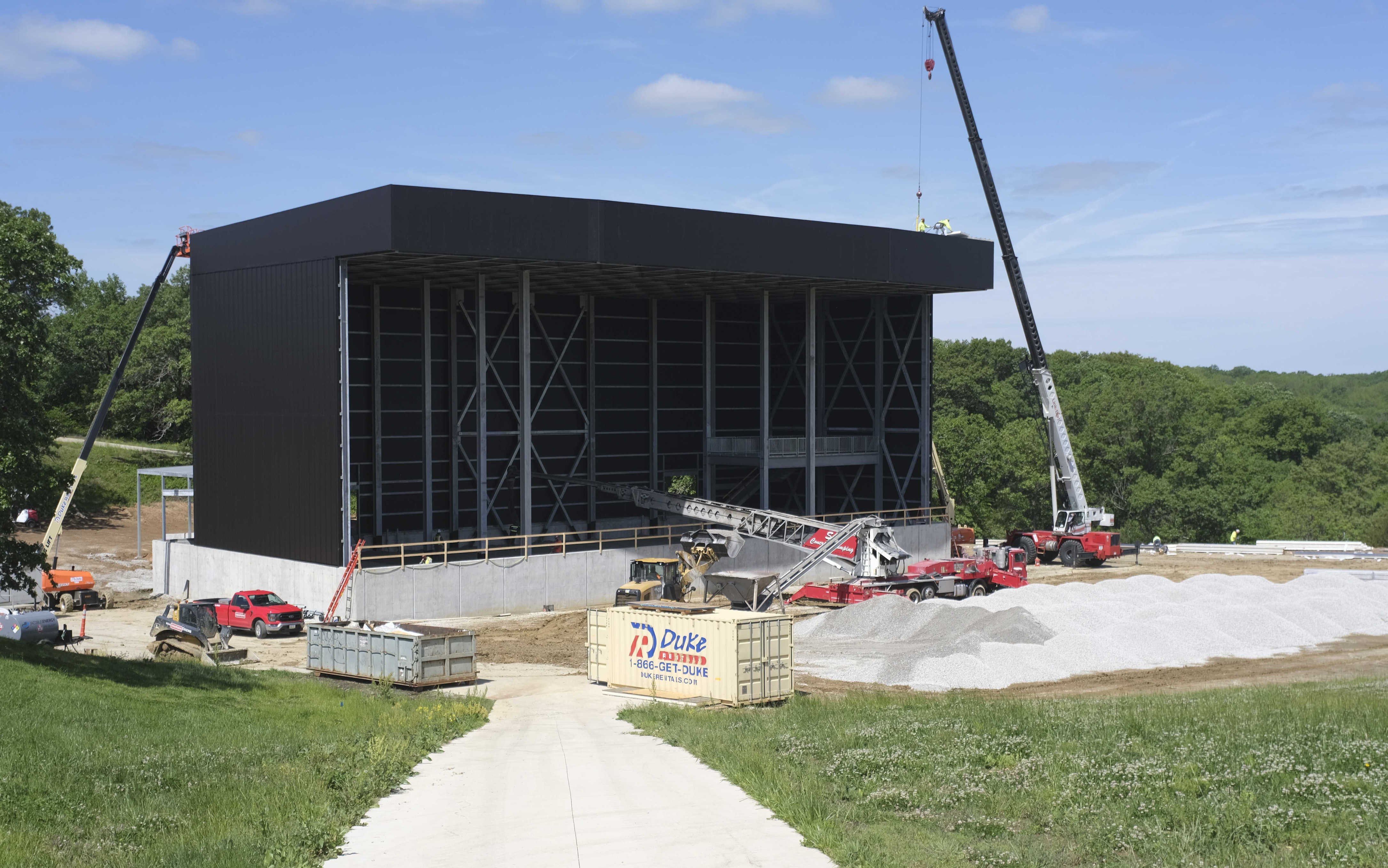 Work continues on new outdoor stage at Hinterland Music Festival